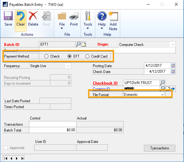 Setting Up Eft For Payables Management In Dynamics Gp 2013 And Later Part 3 Martin And