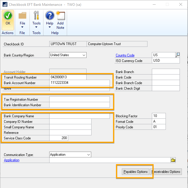 Setting Up Eft For Payables Management In Dynamics Gp 2013 And Later Part 1 Martin And