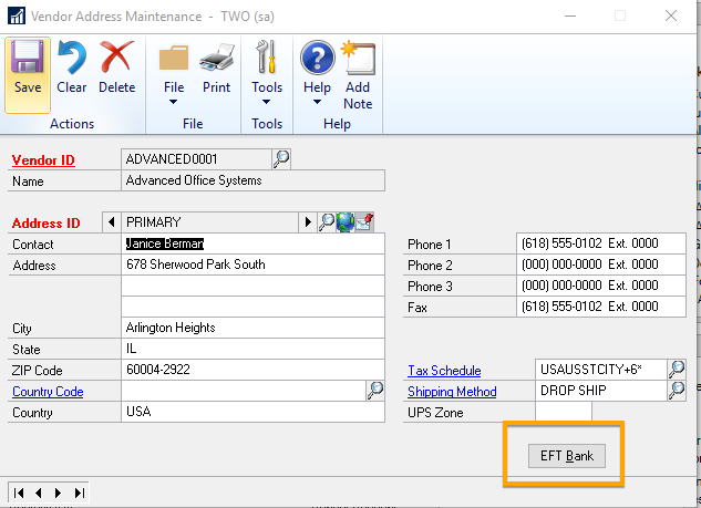 Setting up EFT for Payables Management in Dynamics GP 2013 and Later ...